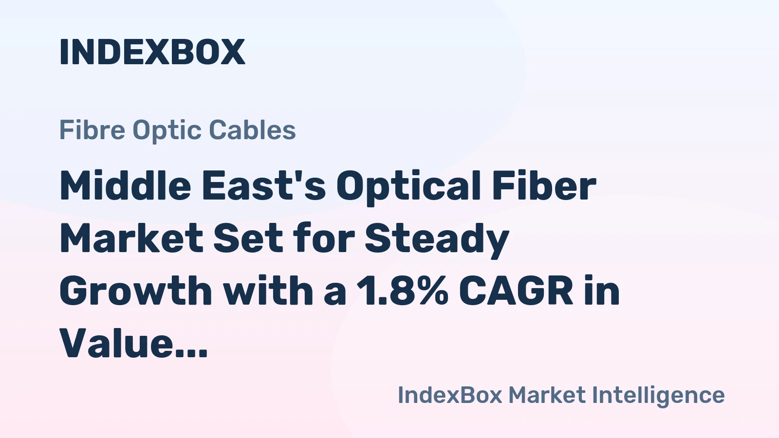 Middle East's Optical Fiber Market Set for Steady Growth with a 1.8% CAGR in Value