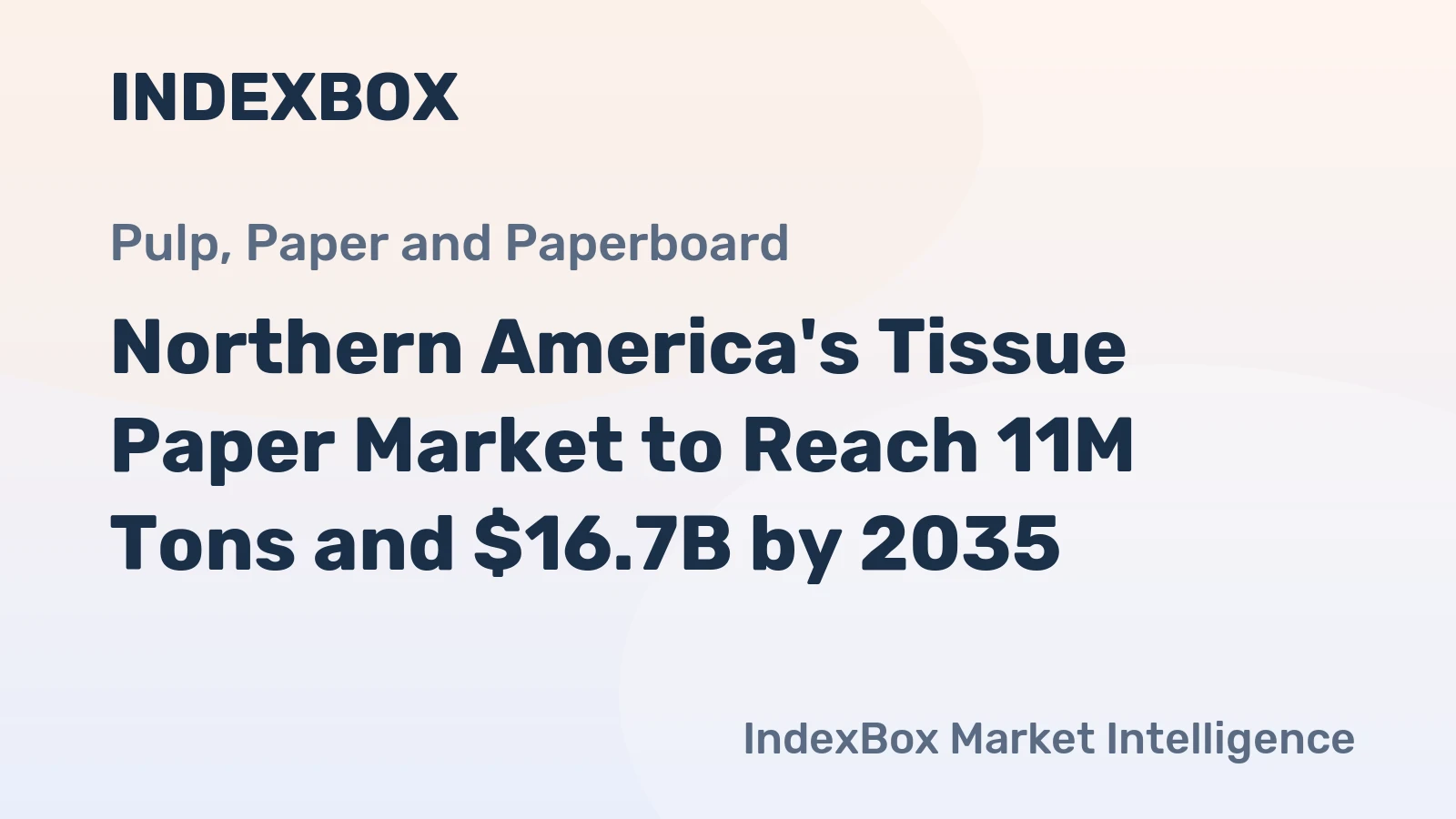 Northern America's Tissue Paper Market to Reach 11M Tons and $16.7B by 2035