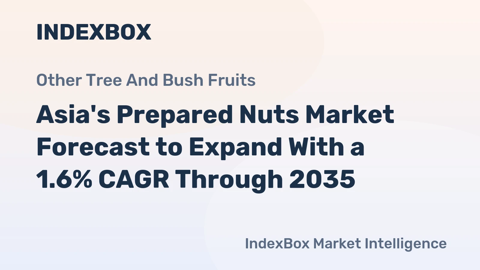 Asia's Prepared Nuts Market Forecast to Expand With a 1.6% CAGR Through 2035