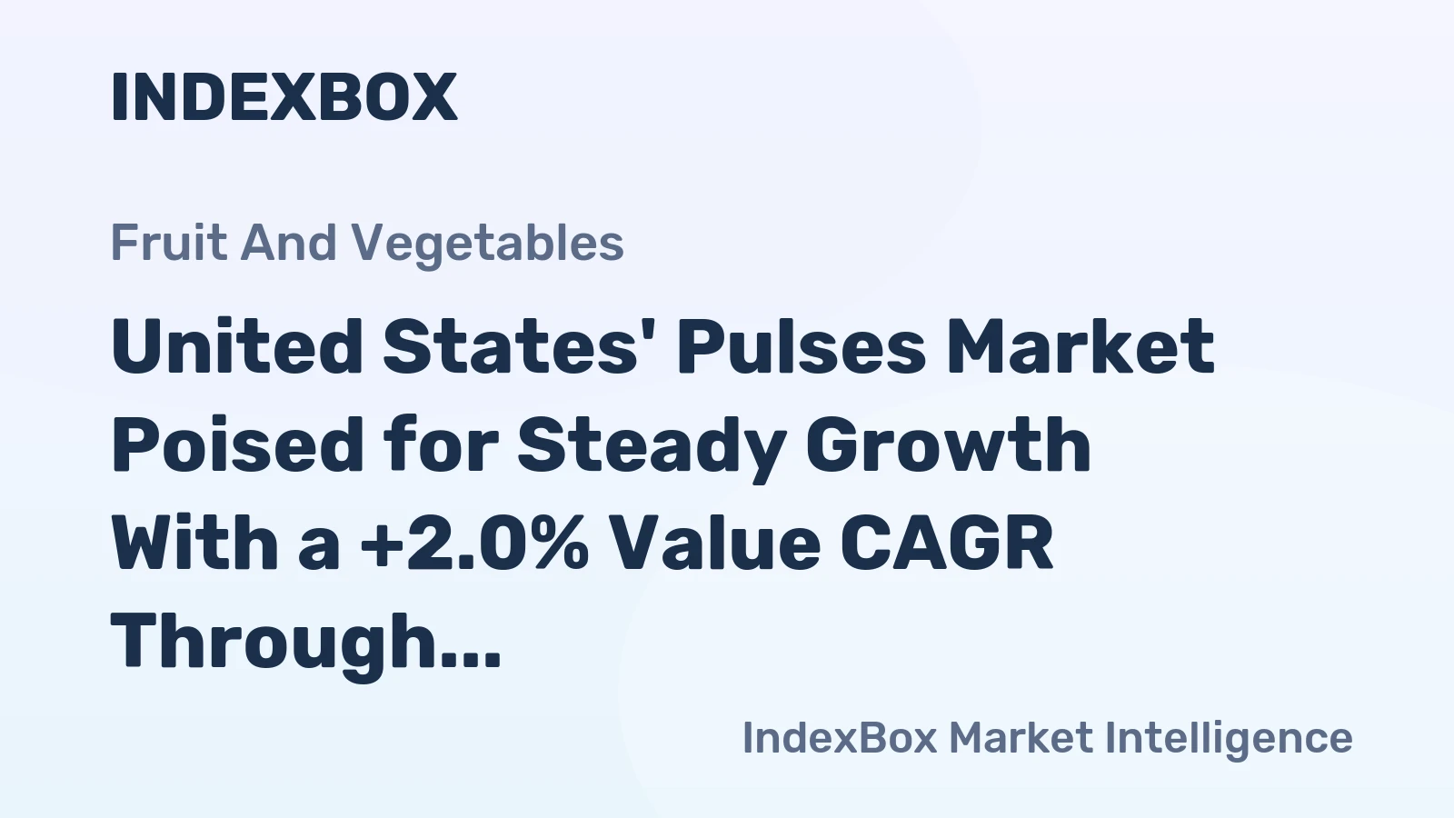 United States' Pulses Market Poised for Steady Growth With a +2.0% Value CAGR Through 2035