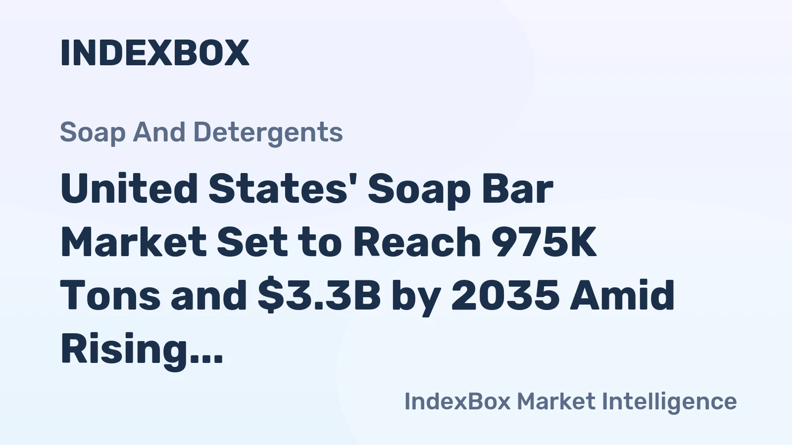 United States' Soap Bar Market Set to Reach 975K Tons and $3.3B by 2035 Amid Rising Imports and Steady Demand