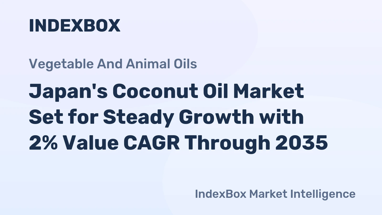 Japan's Coconut Oil Market Set for Steady Growth with 2% Value CAGR Through 2035