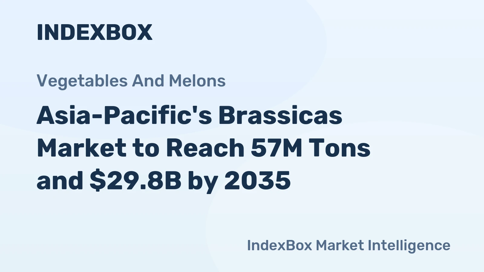 Asia-Pacific's Brassicas Market to Reach 57M Tons and $29.8B by 2035