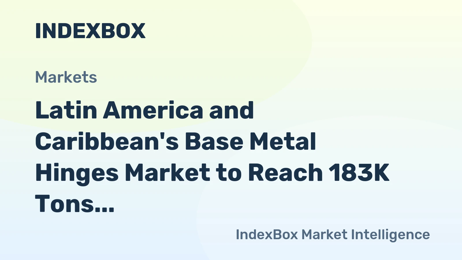 Latin America and Caribbean's Base Metal Hinges Market to Reach 183K Tons and $992M by 2035