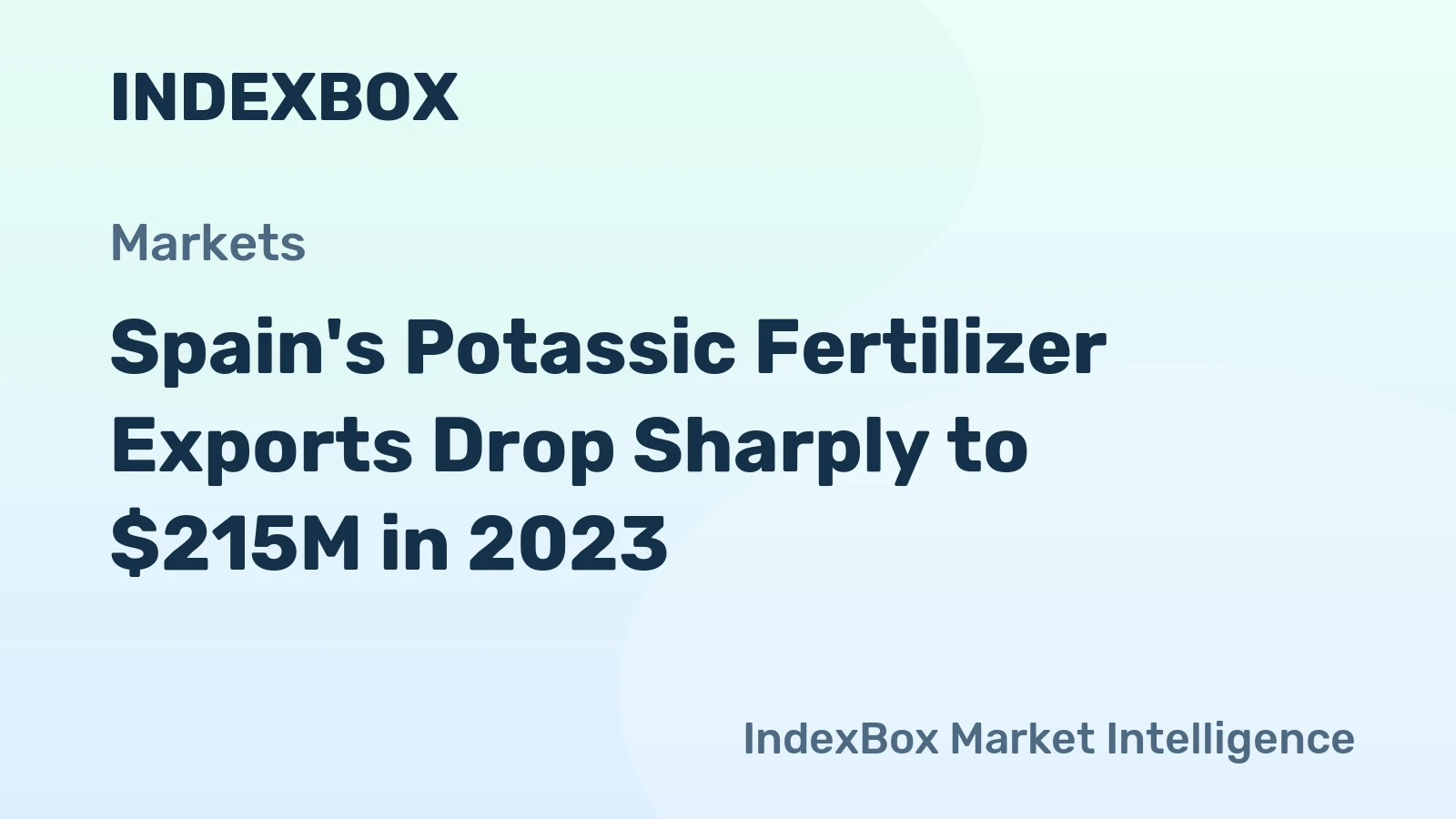 Spain's Potassic Fertilizer Exports Drop Sharply to $215M in 2023