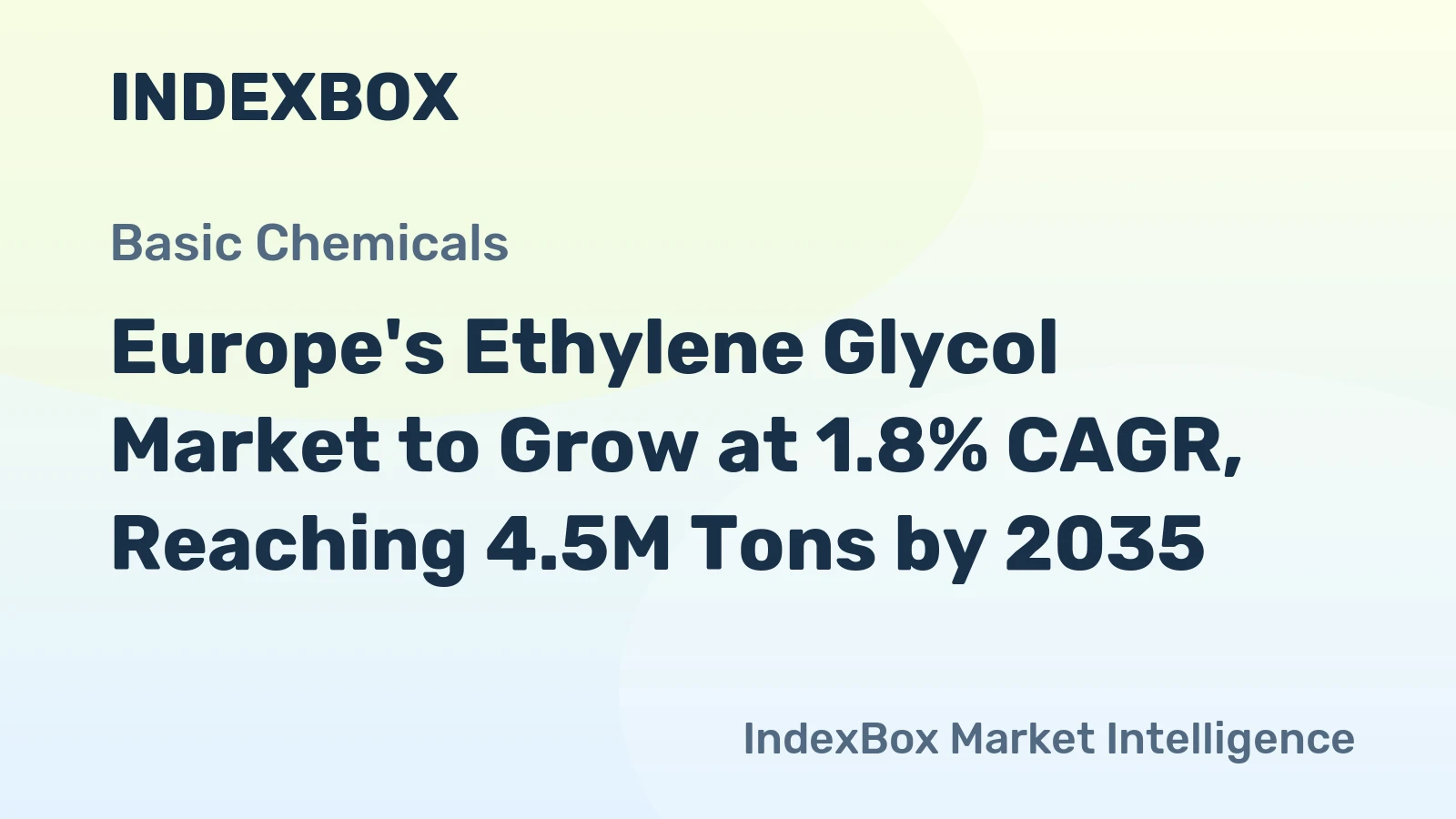 Europe's Ethylene Glycol Market to Grow at 1.8% CAGR, Reaching 4.5M Tons by 2035
