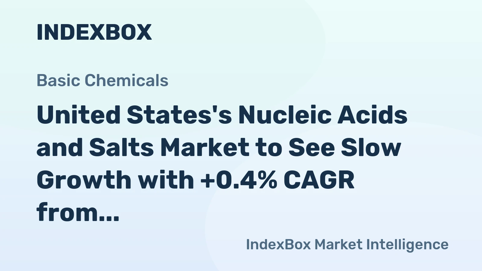 United States's Nucleic Acids and Salts Market to See Slow Growth with +0.4% CAGR from 2024-2035
