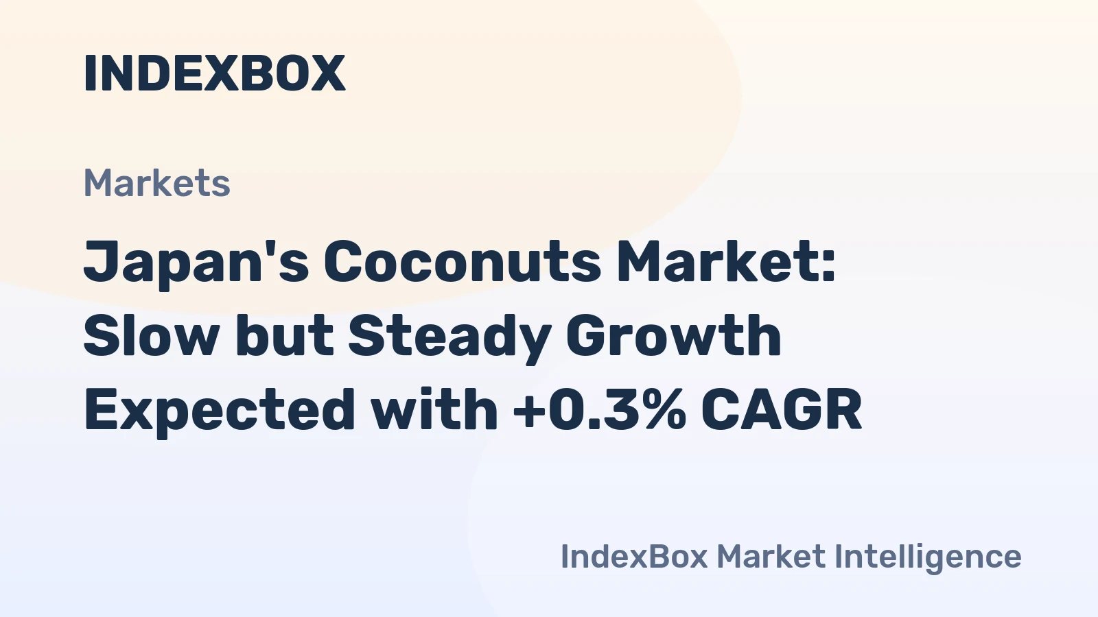 Japan's Coconuts Market: Slow but Steady Growth Expected with +0.3% CAGR