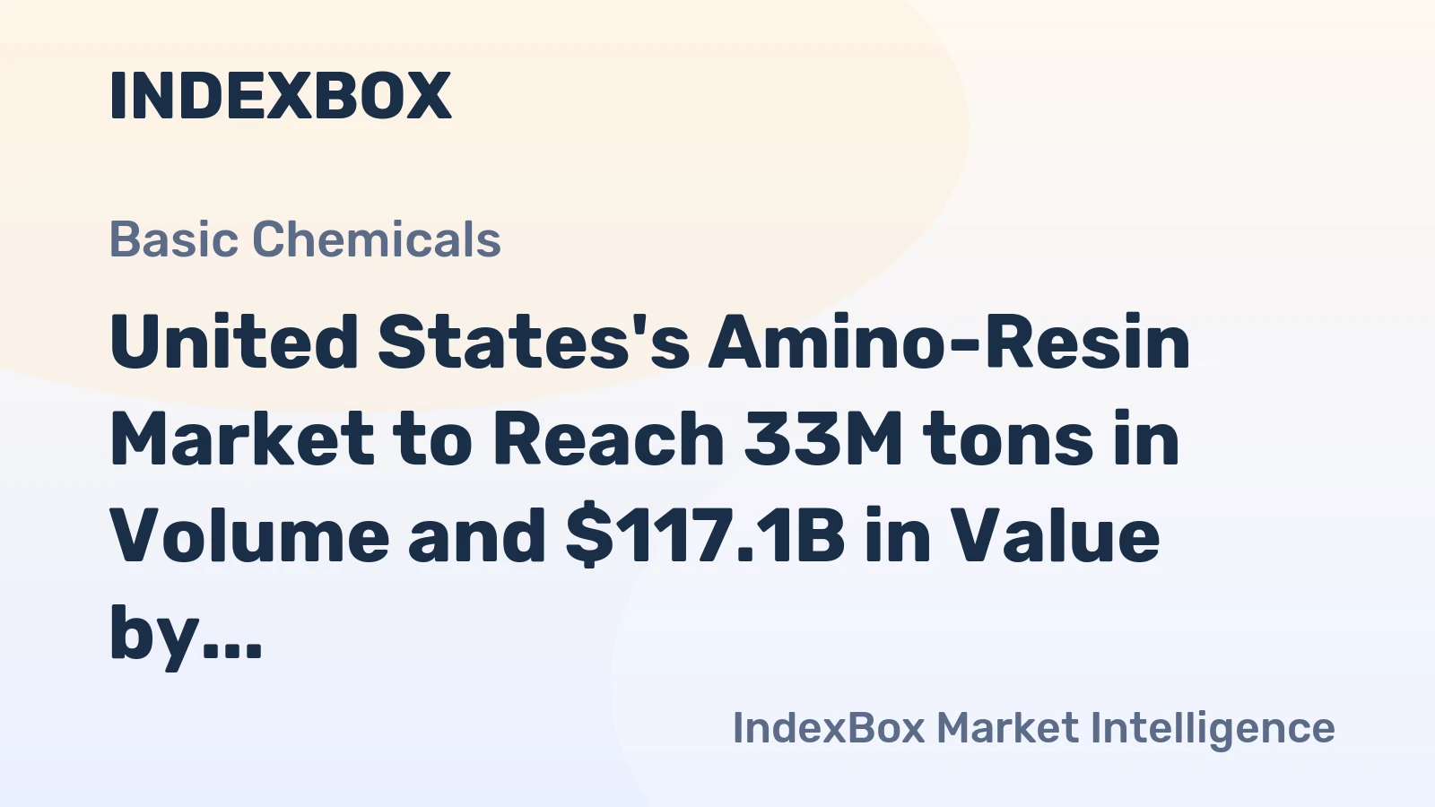 United States's Amino-Resin Market to Reach 33M tons in Volume and $117.1B in Value by 2035