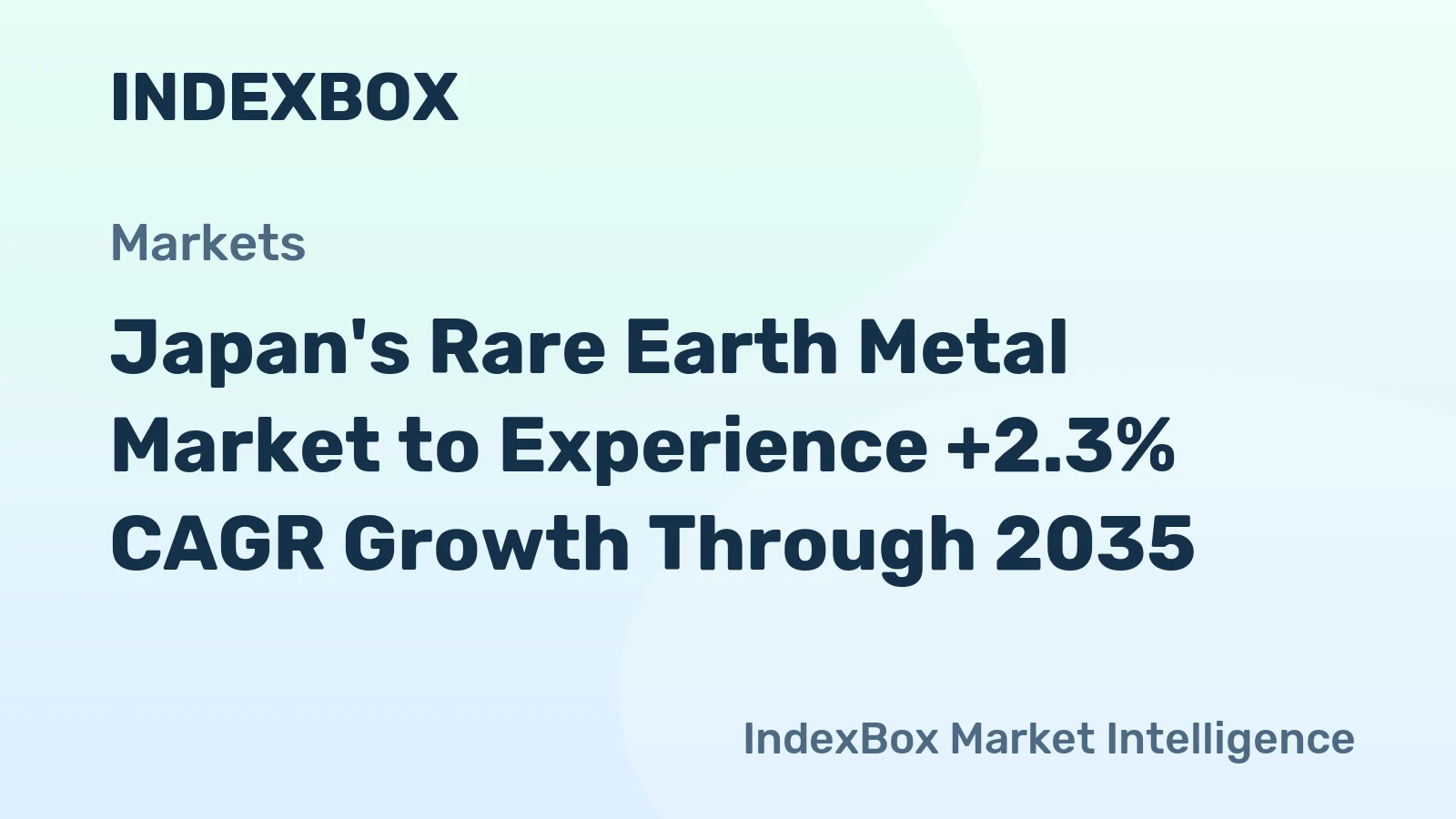 Japan's Rare Earth Metal Market to Experience +2.3% CAGR Growth Through 2035