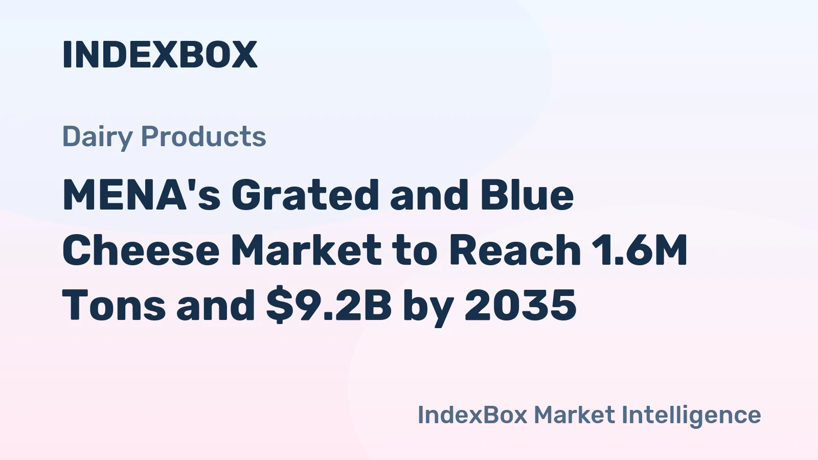 MENA's Grated and Blue Cheese Market to Reach 1.6M Tons and $9.2B by 2035