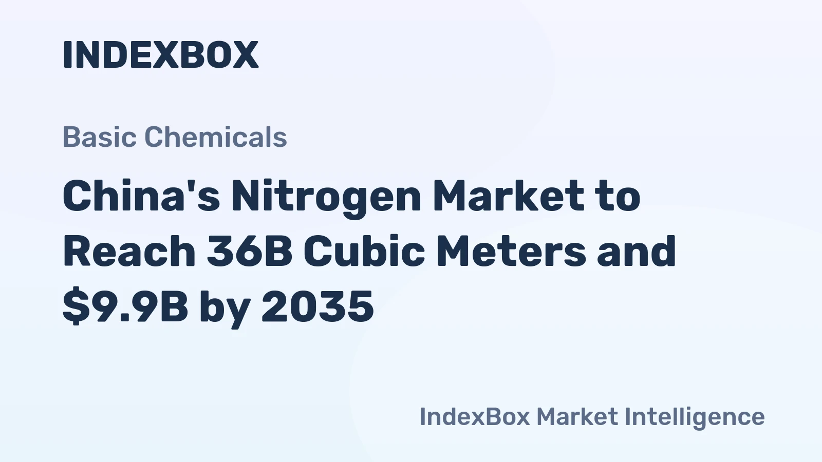 China's Nitrogen Market to Reach 36B Cubic Meters and $9.9B by 2035