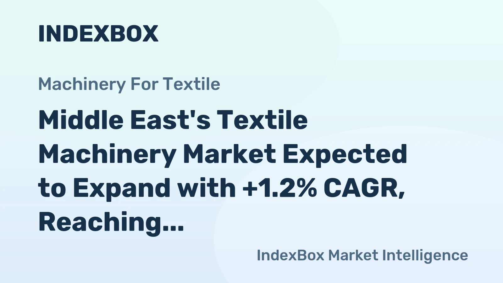 Middle East's Textile Machinery Market Expected to Expand with +1.2% CAGR, Reaching 1.9M Units by 2035