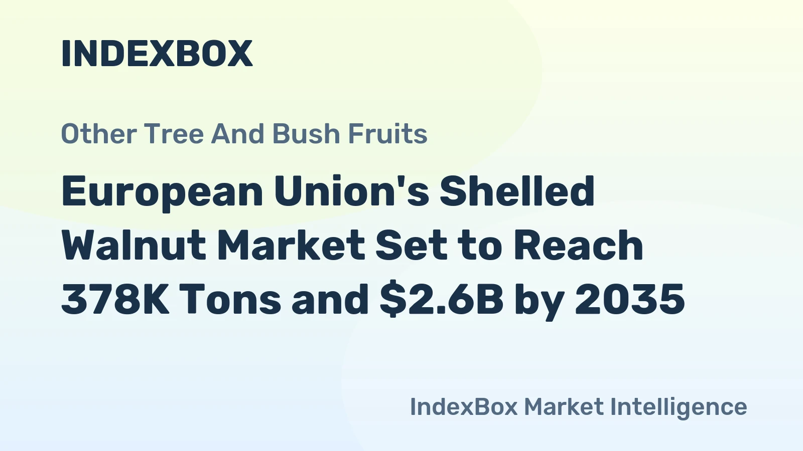 European Union's Shelled Walnut Market Set to Reach 378K Tons and $2.6B by 2035