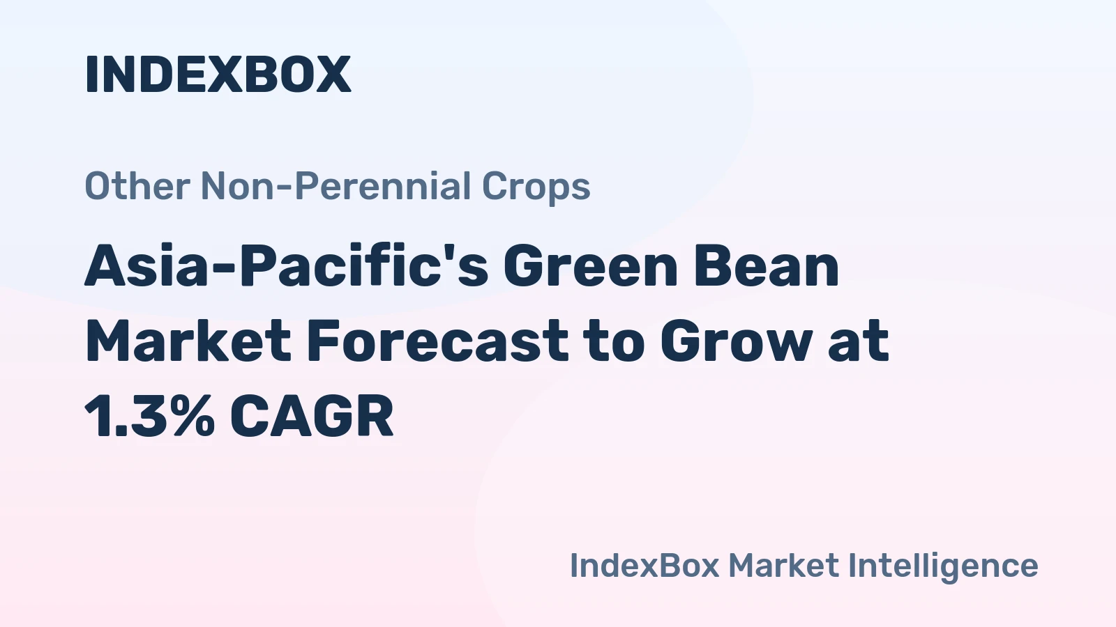Asia-Pacific's Green Bean Market Forecast to Grow at 1.3% CAGR