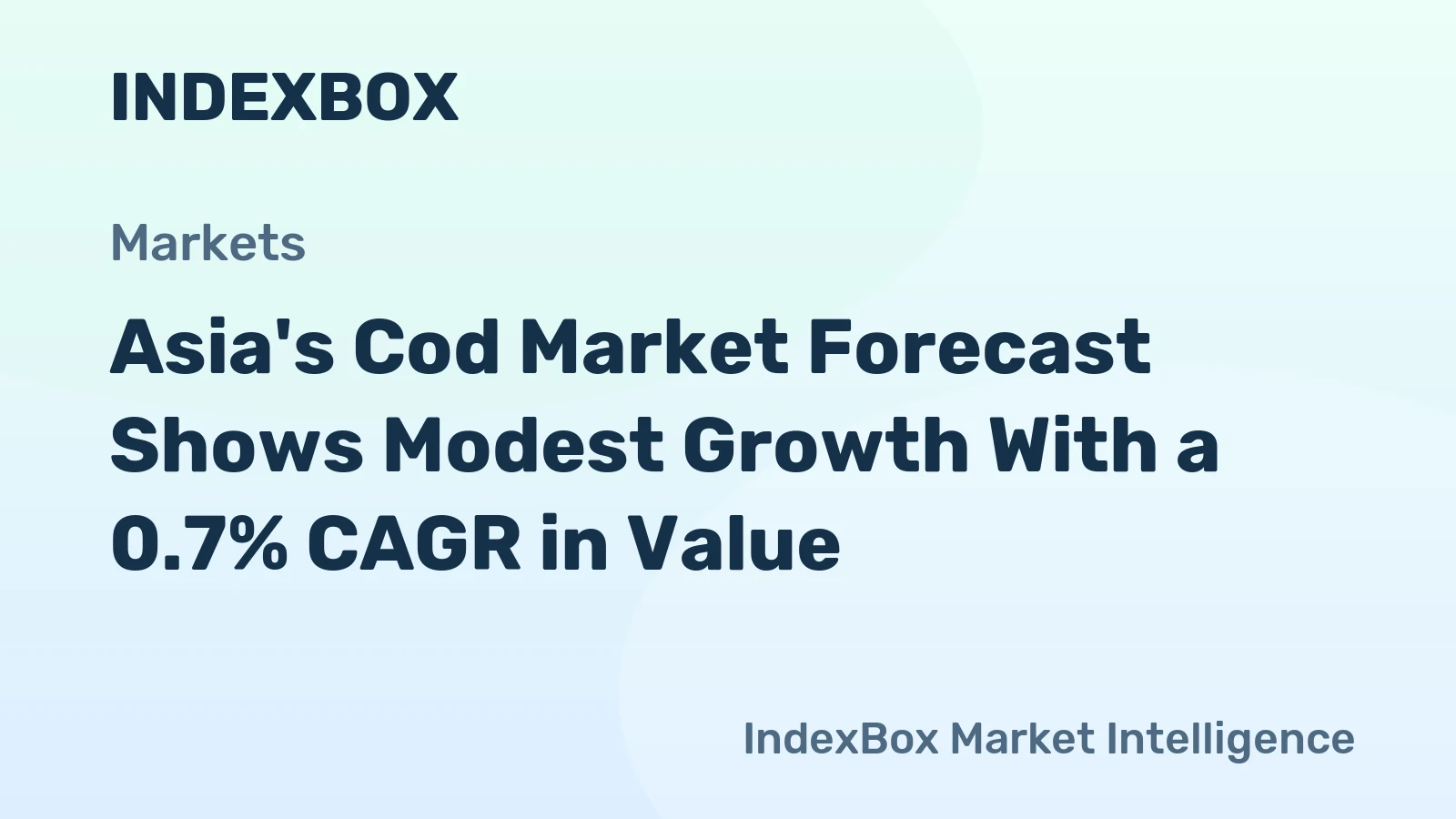 Asia's Cod Market Forecast Shows Modest Growth With a 0.7% CAGR in Value
