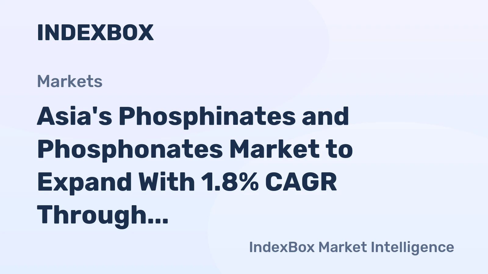 Asia's Phosphinates and Phosphonates Market to Expand With 1.8% CAGR Through 2035