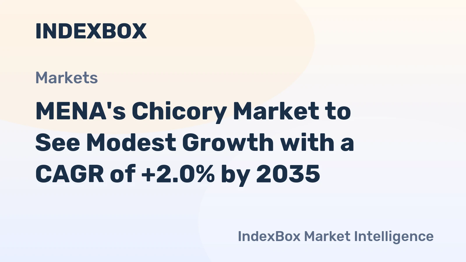 MENA's Chicory Market to See Modest Growth with a CAGR of +2.0% by 2035