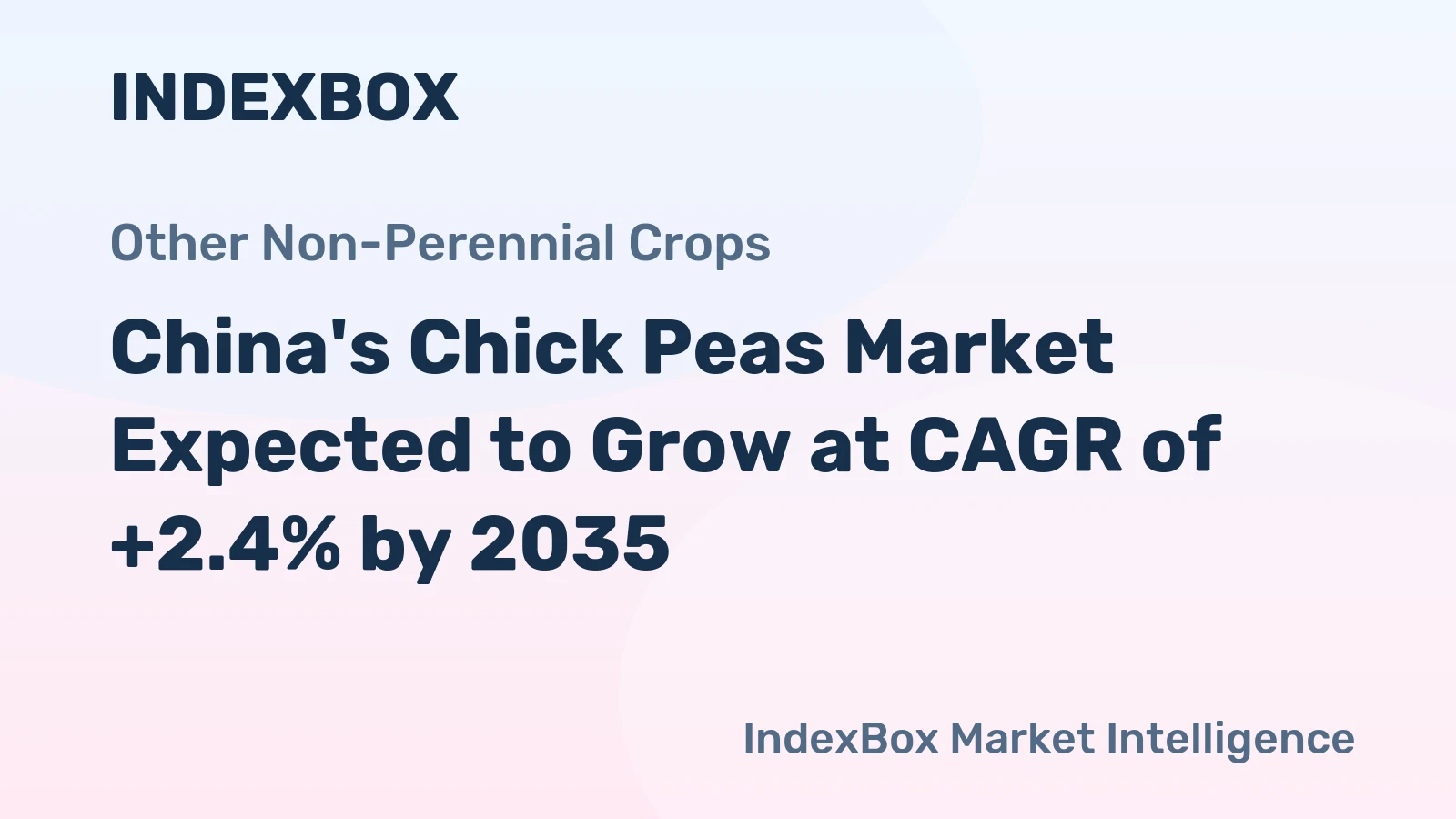 China's Chick Peas Market Expected to Grow at CAGR of +2.4% by 2035