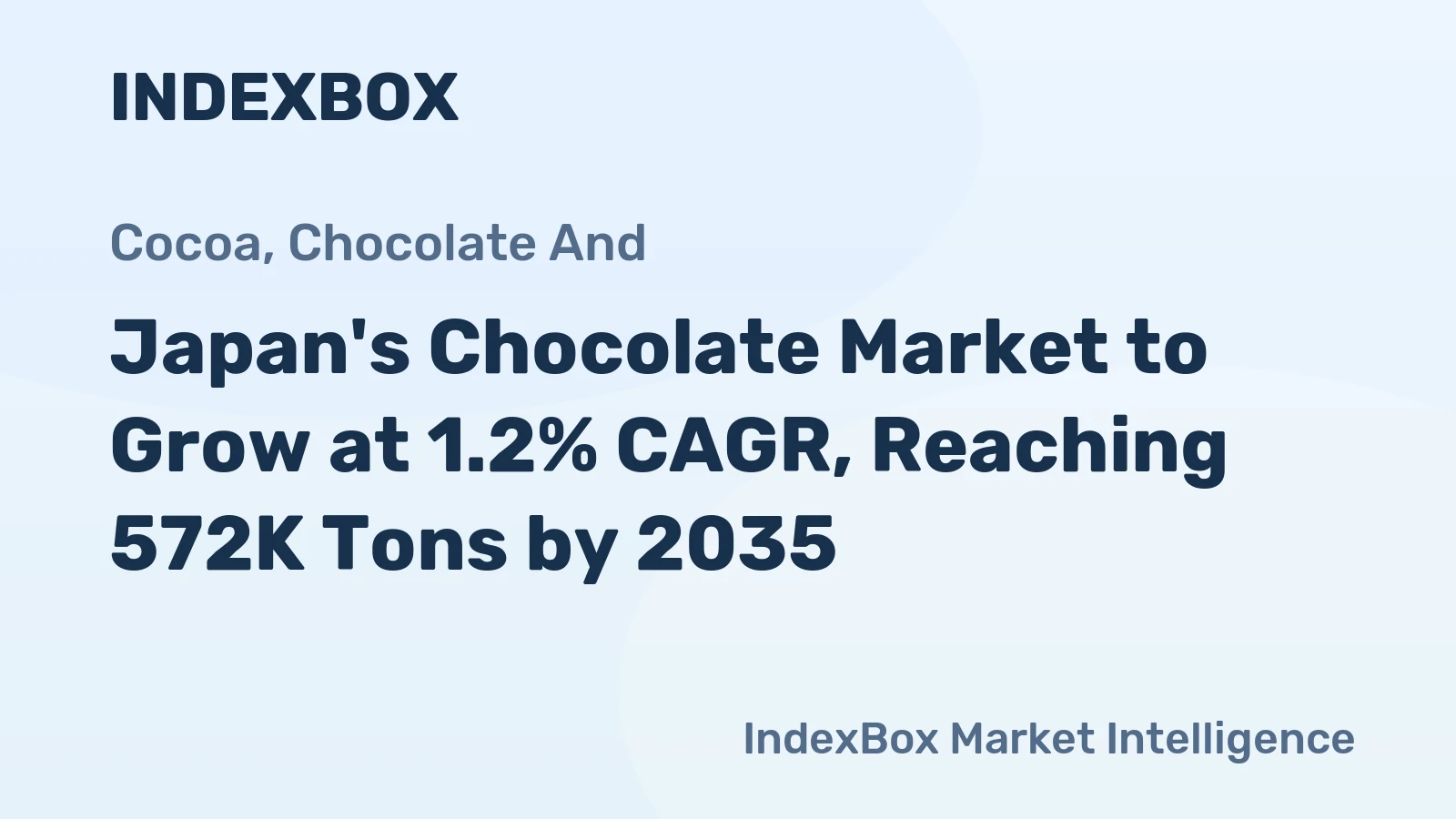 Japan's Chocolate Market to Grow at 1.2% CAGR, Reaching 572K Tons by 2035