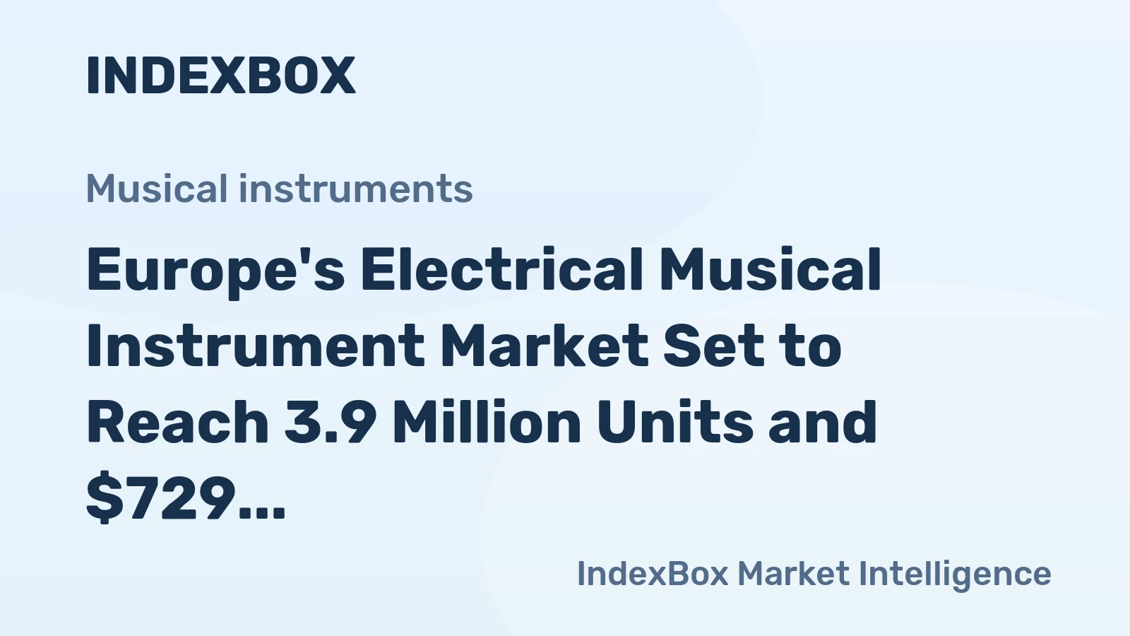 Europe's Electrical Musical Instrument Market Set to Reach 3.9 Million Units and $729 Million in Value by 2035