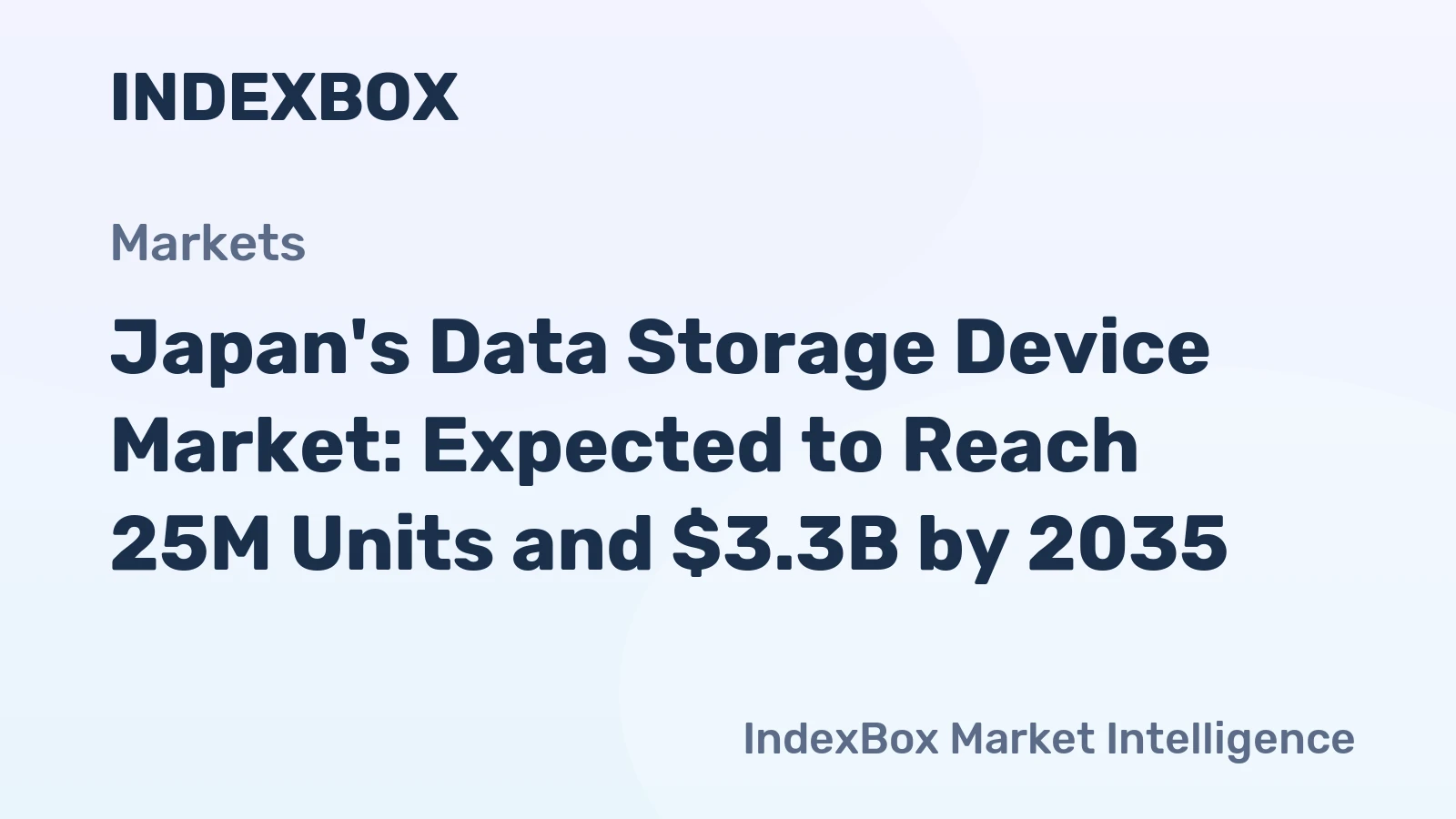 Japan's Data Storage Device Market: Expected to Reach 25M Units and $3.3B by 2035
