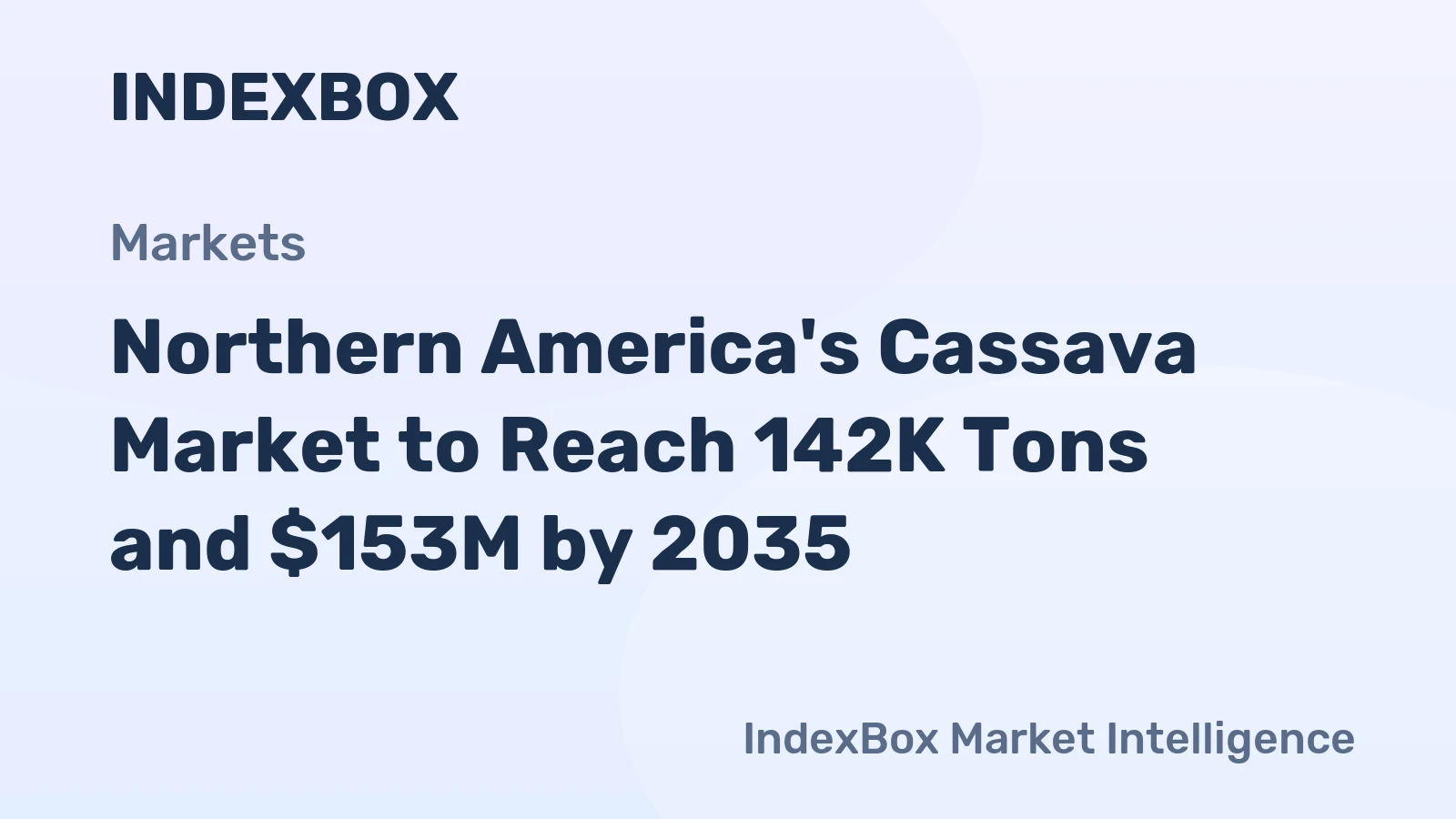 Northern America's Cassava Market to Reach 142K Tons and $153M by 2035