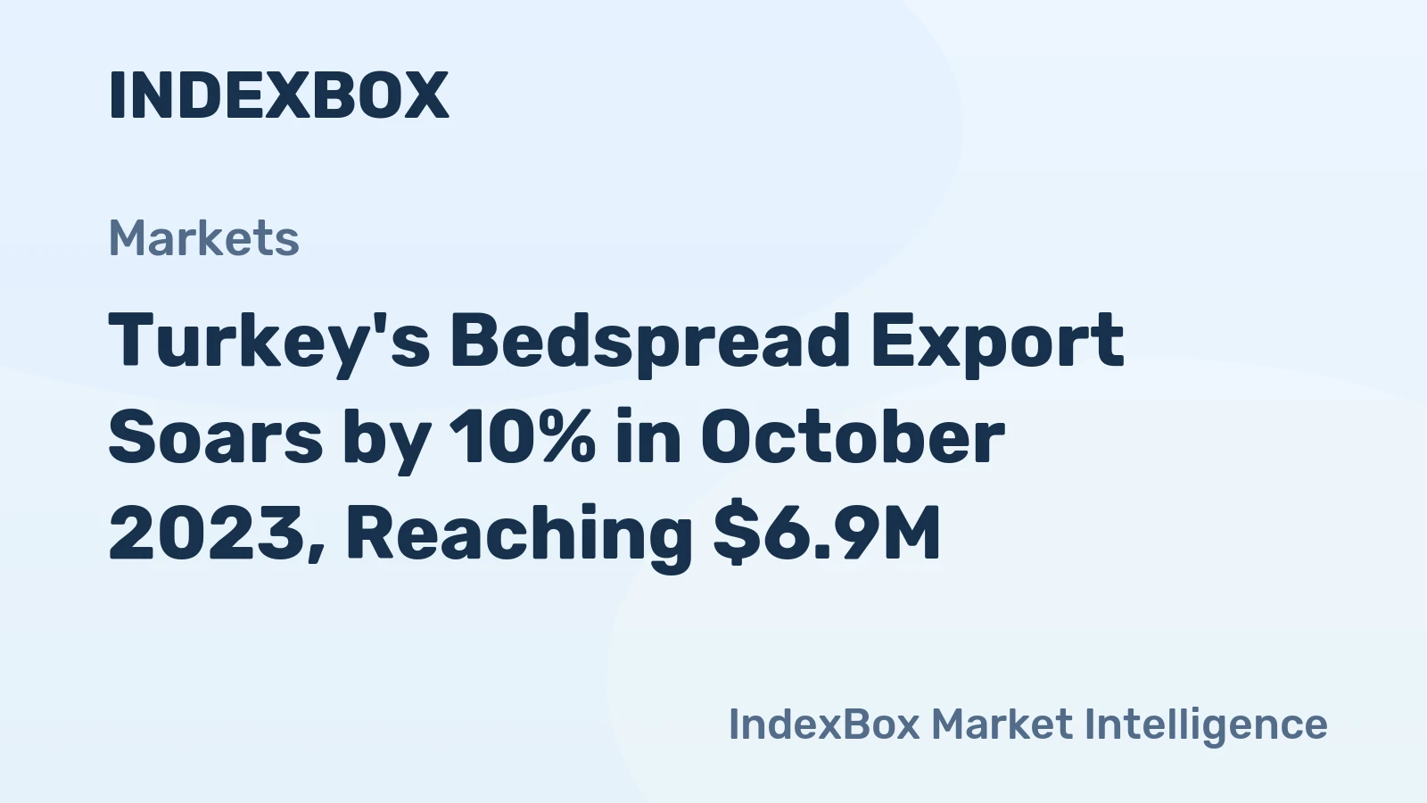 Turkey's Bedspread Export Soars by 10% in October 2023, Reaching $6.9M
