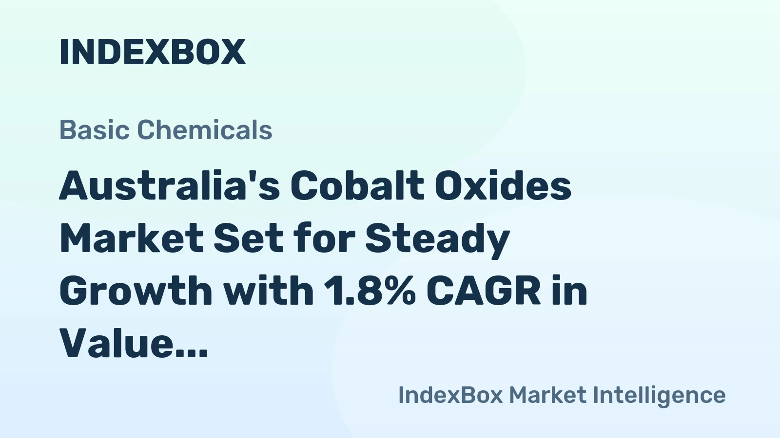 Australia's Cobalt Oxides Market Set for Steady Growth with 1.8% CAGR in Value