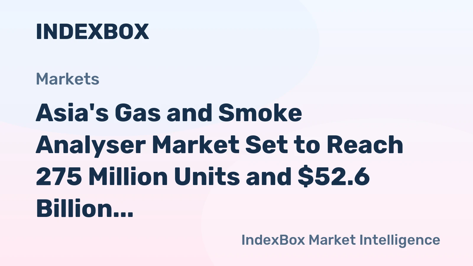 Asia's Gas and Smoke Analyser Market Set to Reach 275 Million Units and $52.6 Billion by 2035