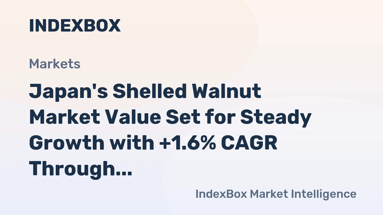 Japan's Shelled Walnut Market Value Set for Steady Growth with +1.6% CAGR Through 2035