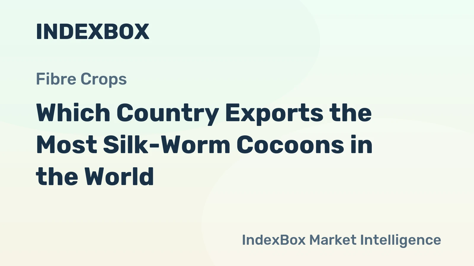 Which Country Exports the Most Silk-Worm Cocoons in the World?