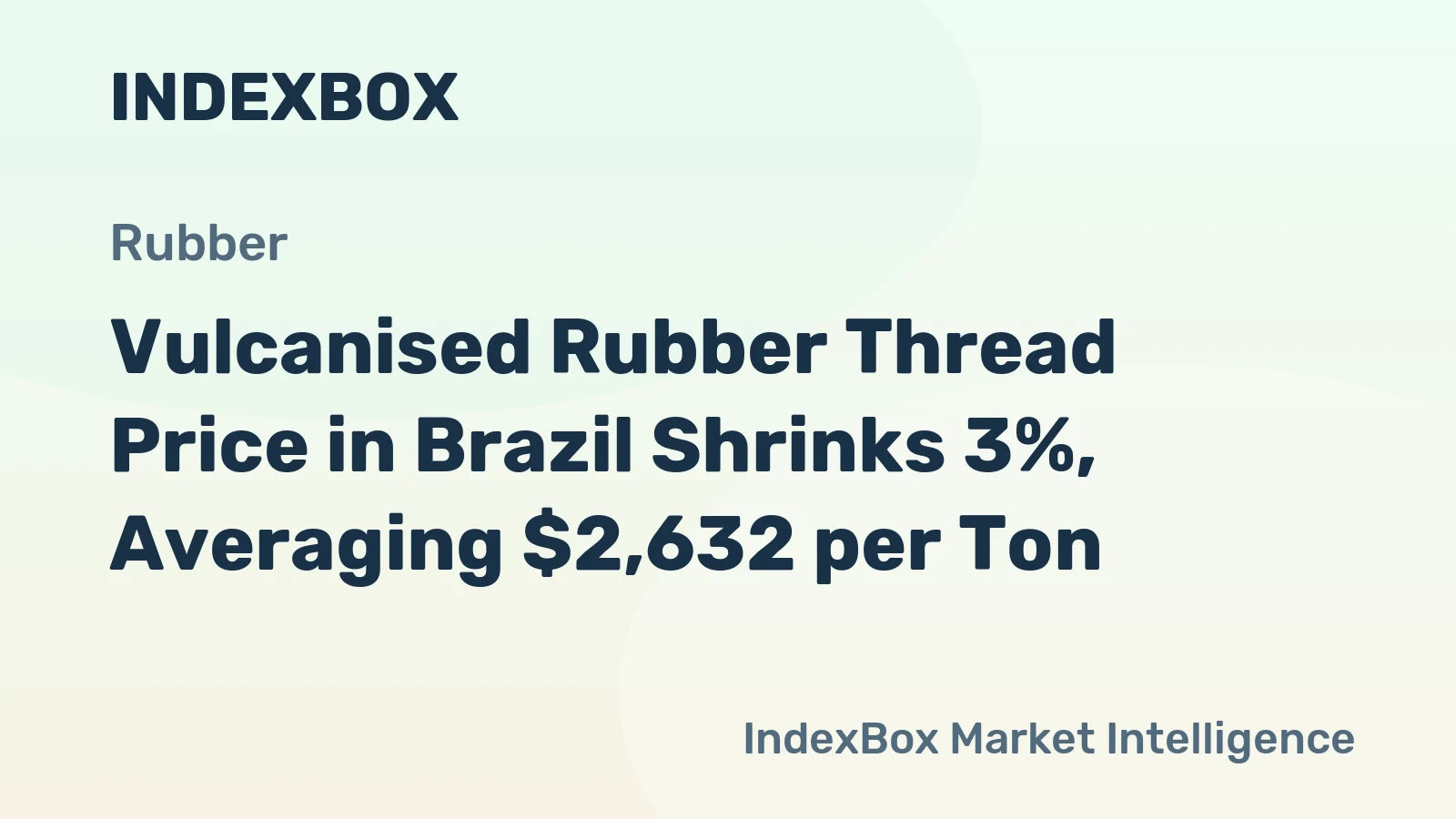 Vulcanised Rubber Thread Price in Brazil Shrinks 3%, Averaging $2,632 per Ton