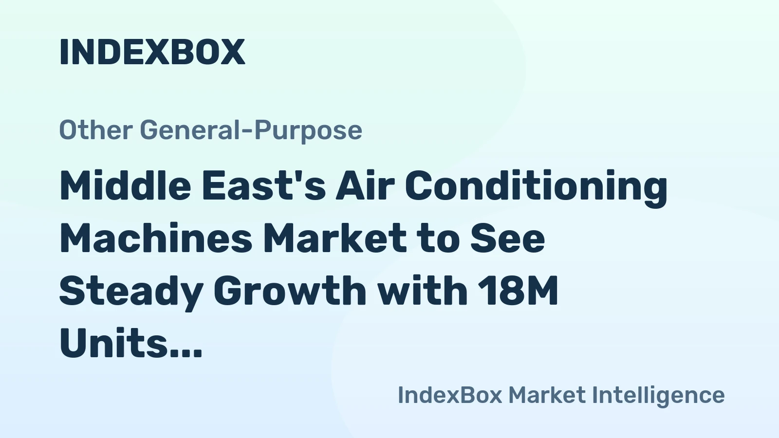 Middle East's Air Conditioning Machines Market to See Steady Growth with 18M Units Sold by 2035, Reaching $5.8B in Value