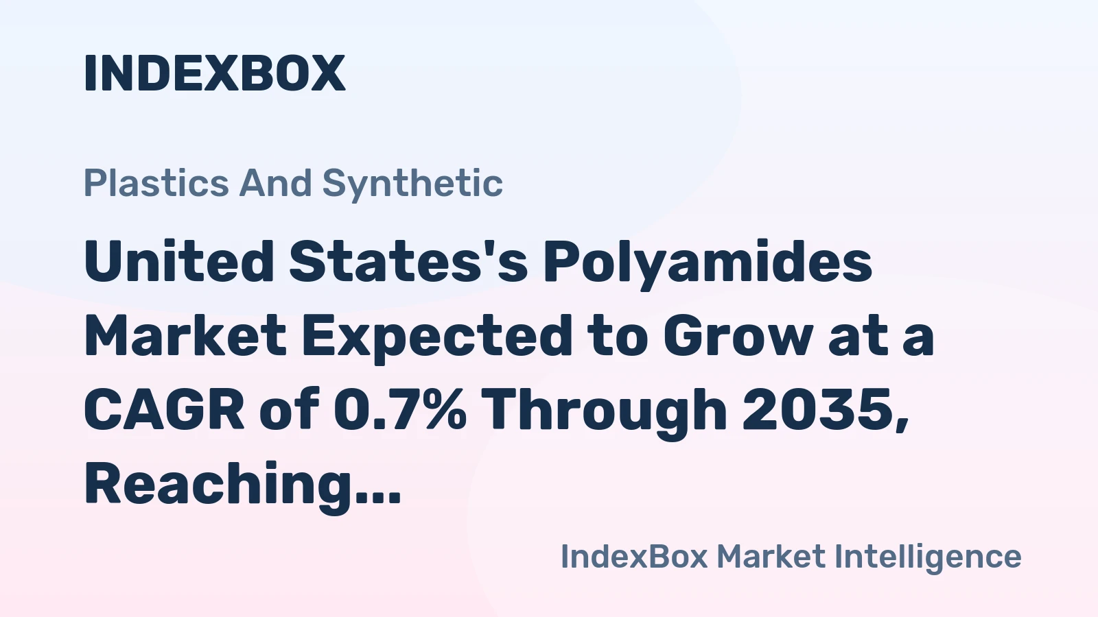 United States's Polyamides Market Expected to Grow at a CAGR of 0.7% Through 2035, Reaching $7.3B in Value
