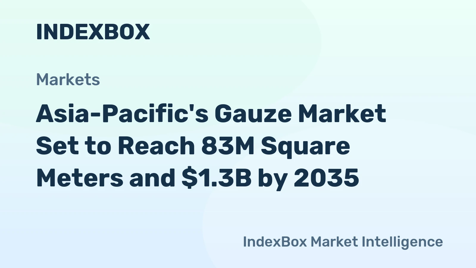 Asia-Pacific's Gauze Market Set to Reach 83M Square Meters and $1.3B by 2035