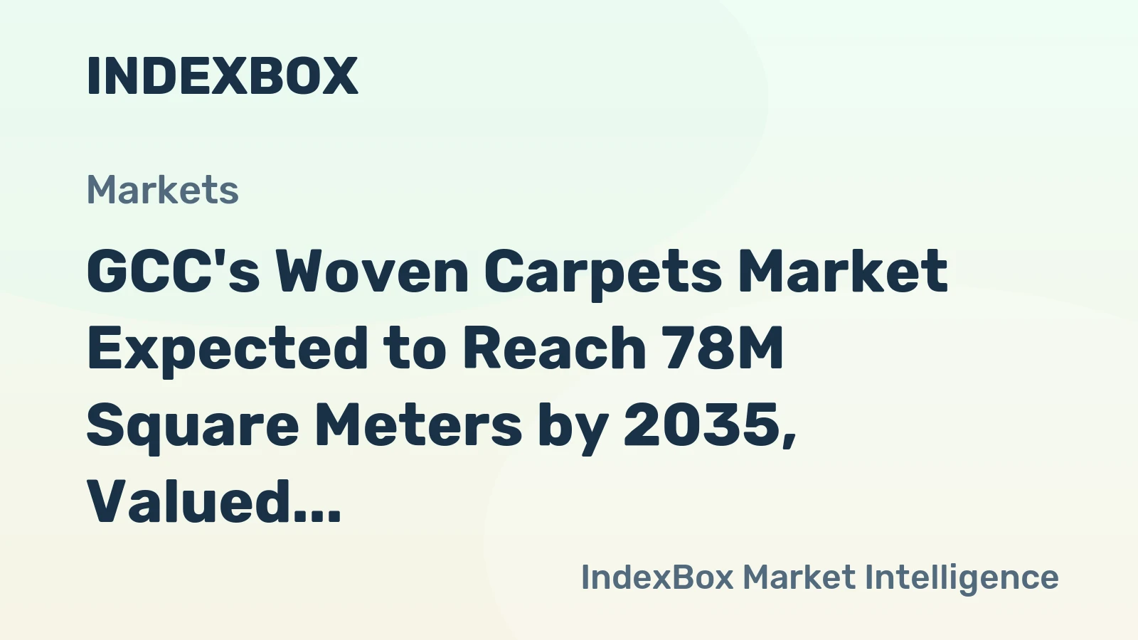 GCC's Woven Carpets Market Expected to Reach 78M Square Meters by 2035, Valued at $544M