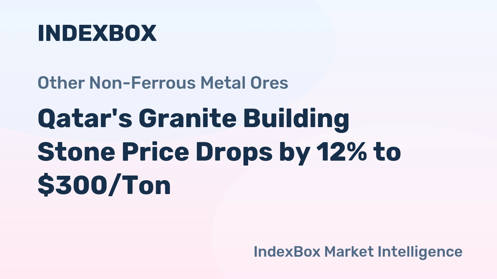 Qatar's Granite Building Stone Price Drops by 12% to $300/Ton