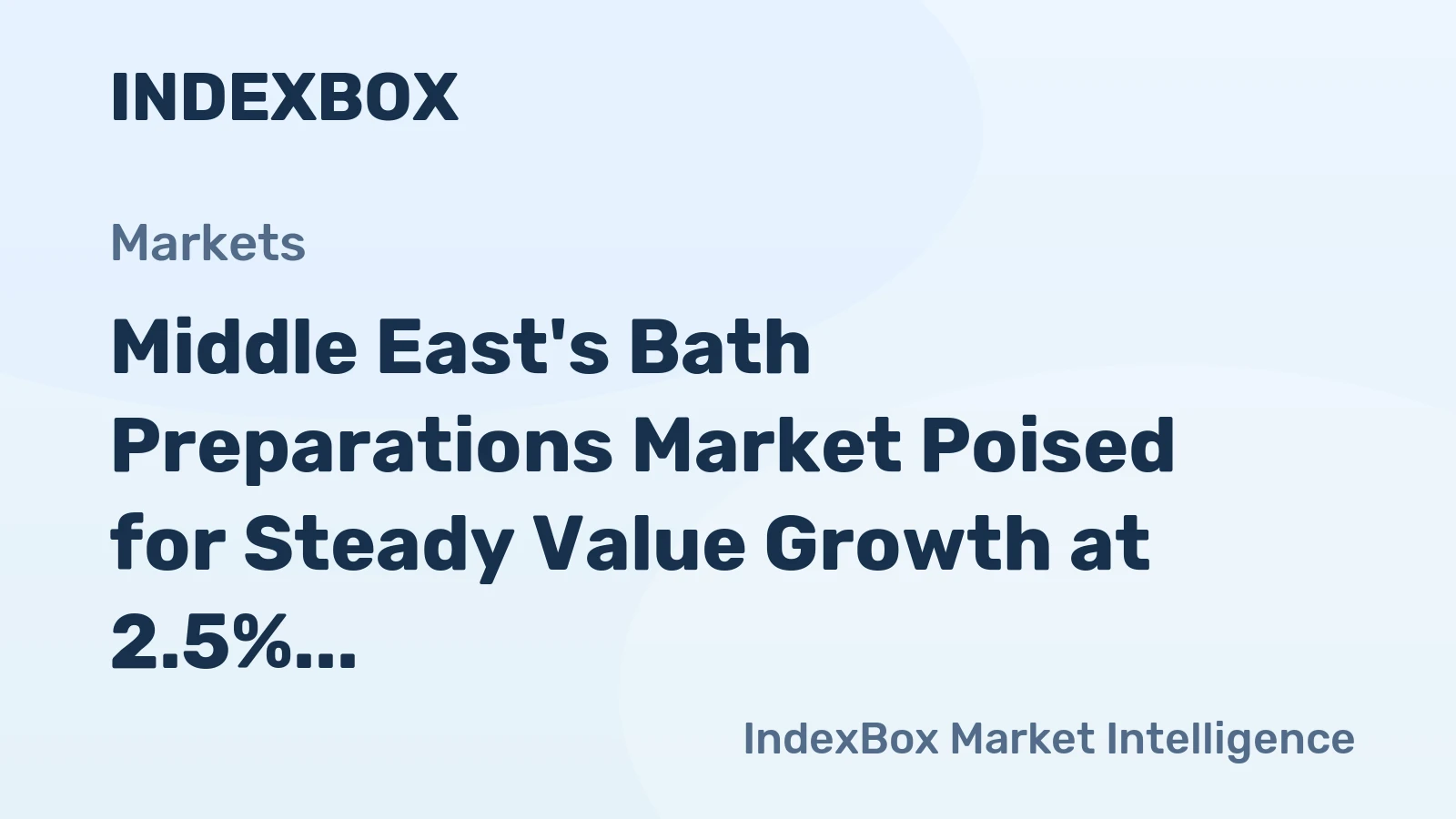 Middle East's Bath Preparations Market Poised for Steady Value Growth at 2.5% CAGR Through 2035