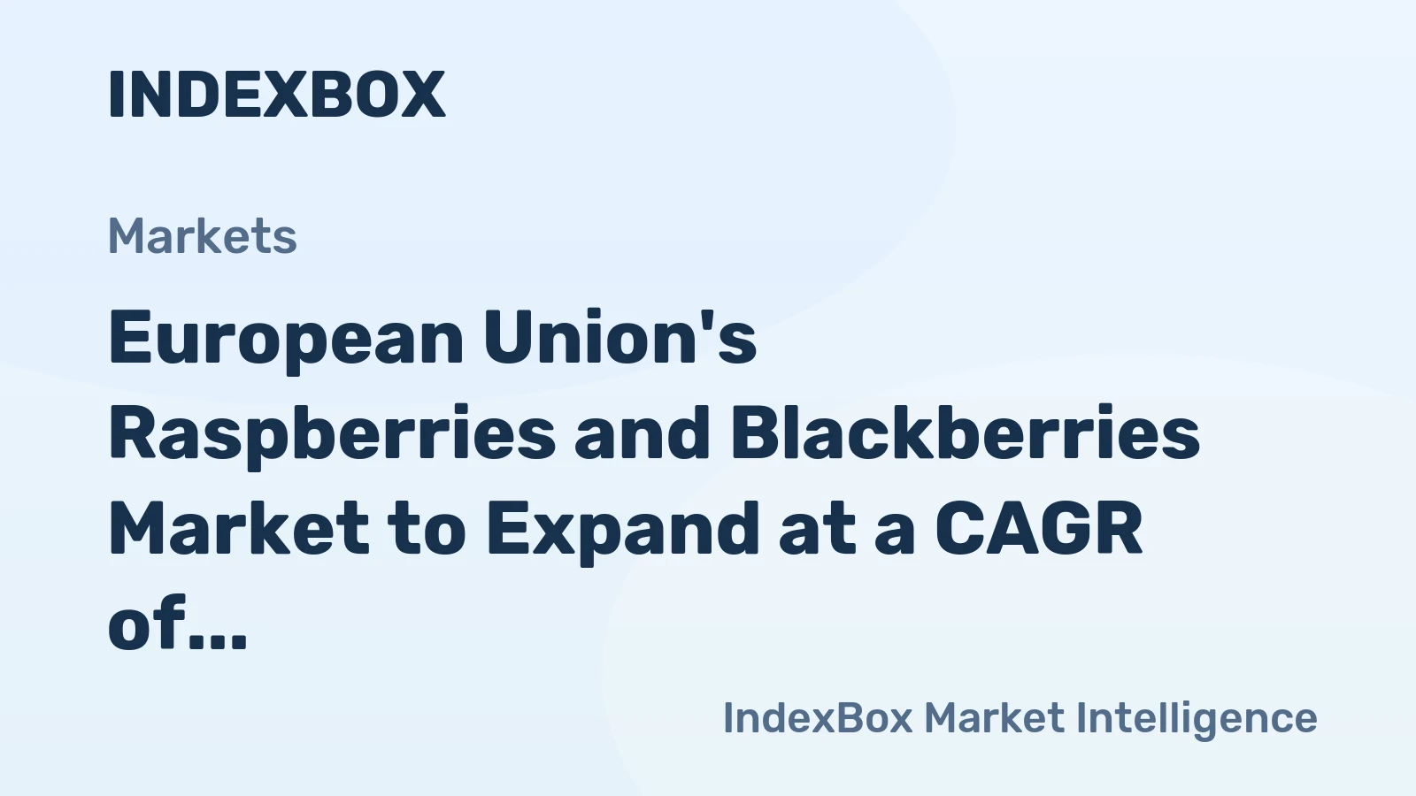 European Union's Raspberries and Blackberries Market to Expand at a CAGR of +0.4% from 2024 to 2035