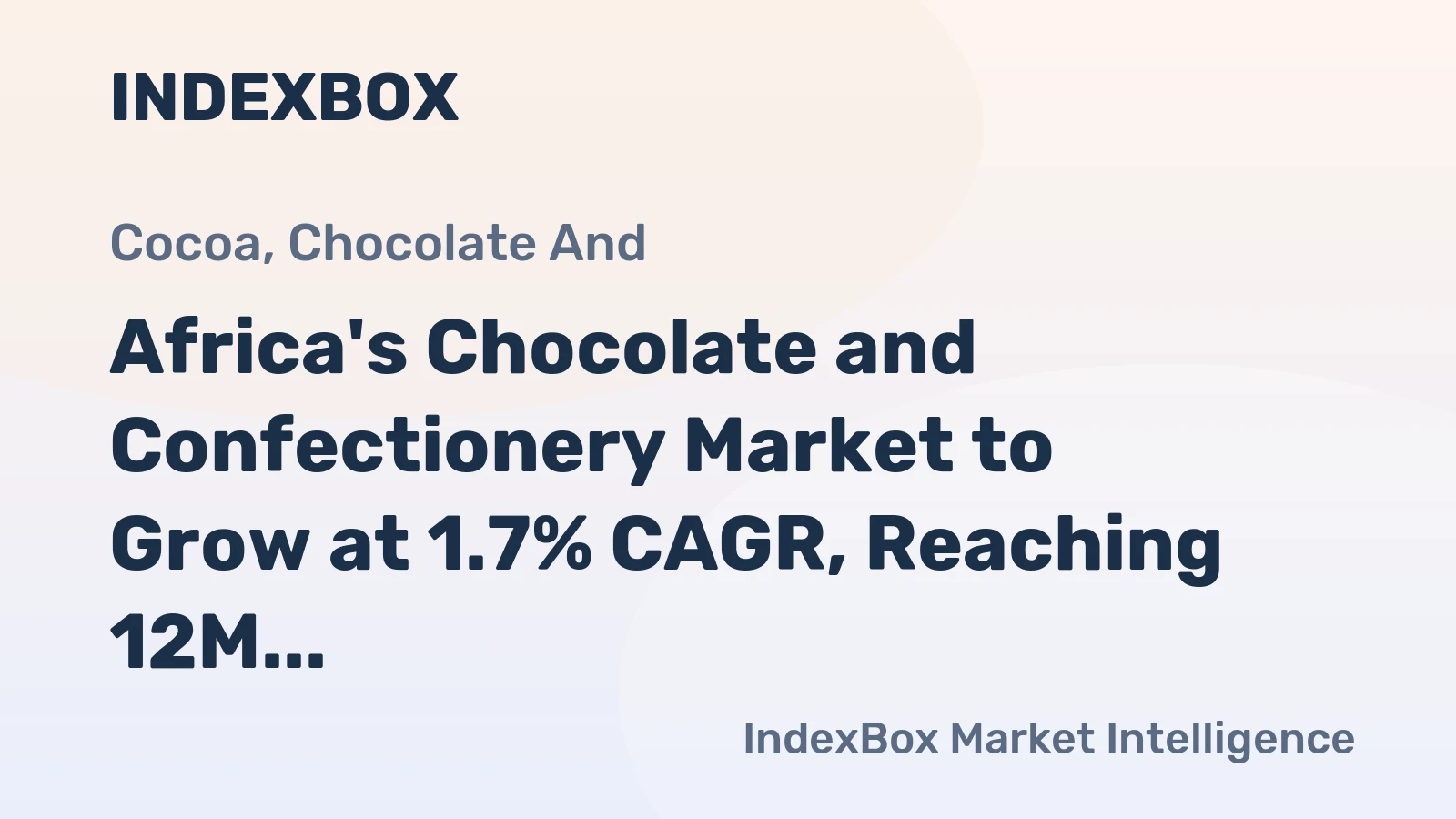 Africa's Chocolate and Confectionery Market to Grow at 1.7% CAGR, Reaching 12M Tons by 2035