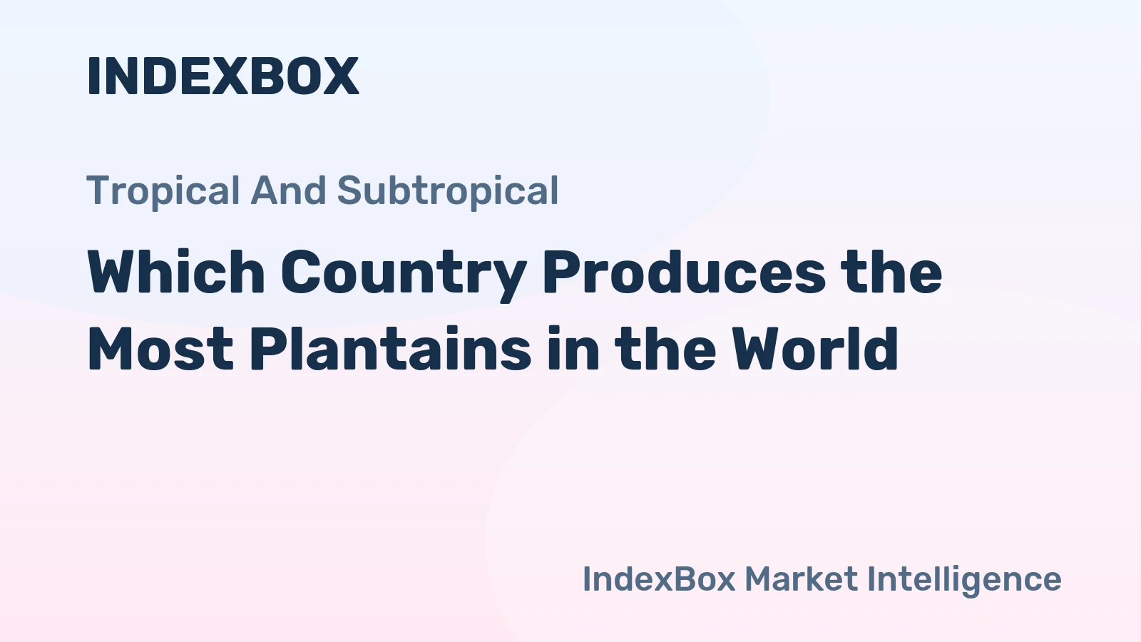 Which Country Produces the Most Plantains in the World?