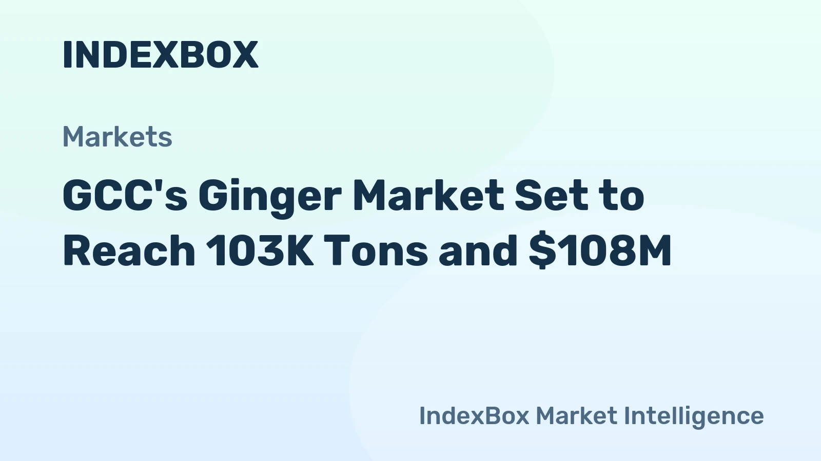 GCC's Ginger Market Set to Reach 103K Tons and $108M