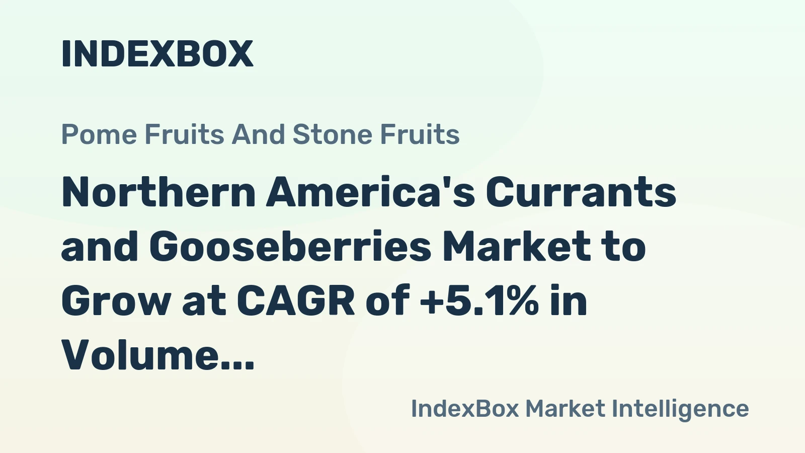 Northern America's Currants and Gooseberries Market to Grow at CAGR of +5.1% in Volume by 2035