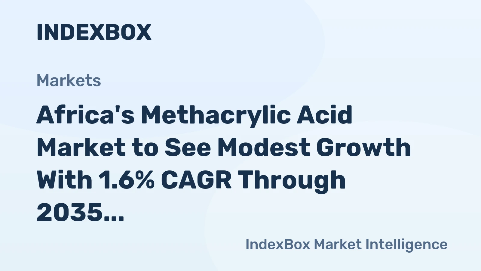 Africa's Methacrylic Acid Market to See Modest Growth With 1.6% CAGR Through 2035