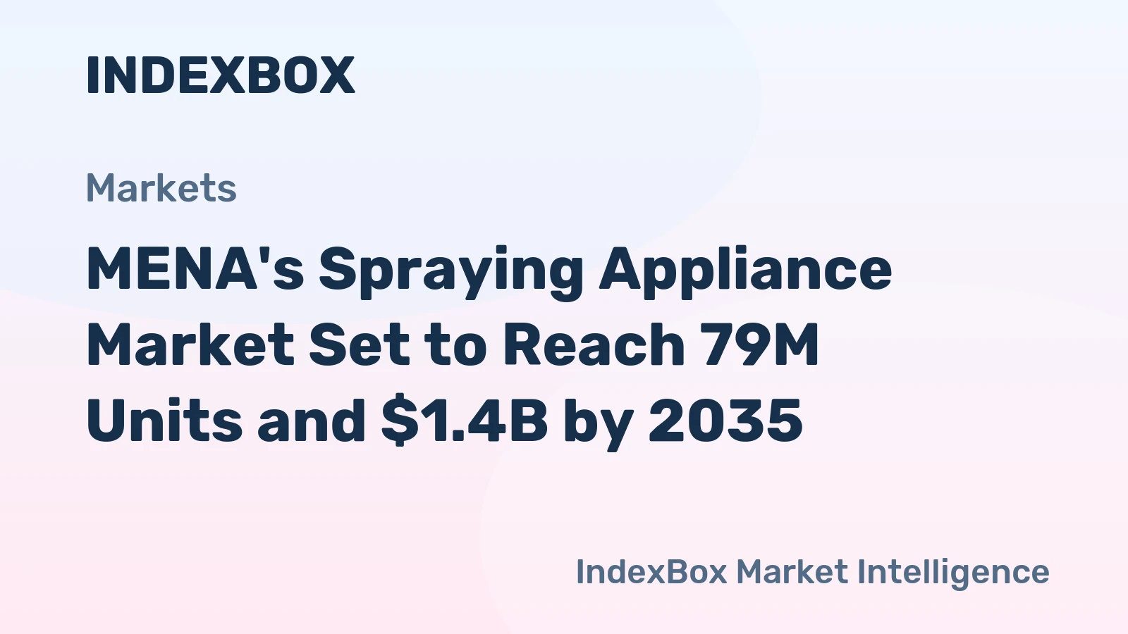 MENA's Spraying Appliance Market Set to Reach 79M Units and $1.4B by 2035