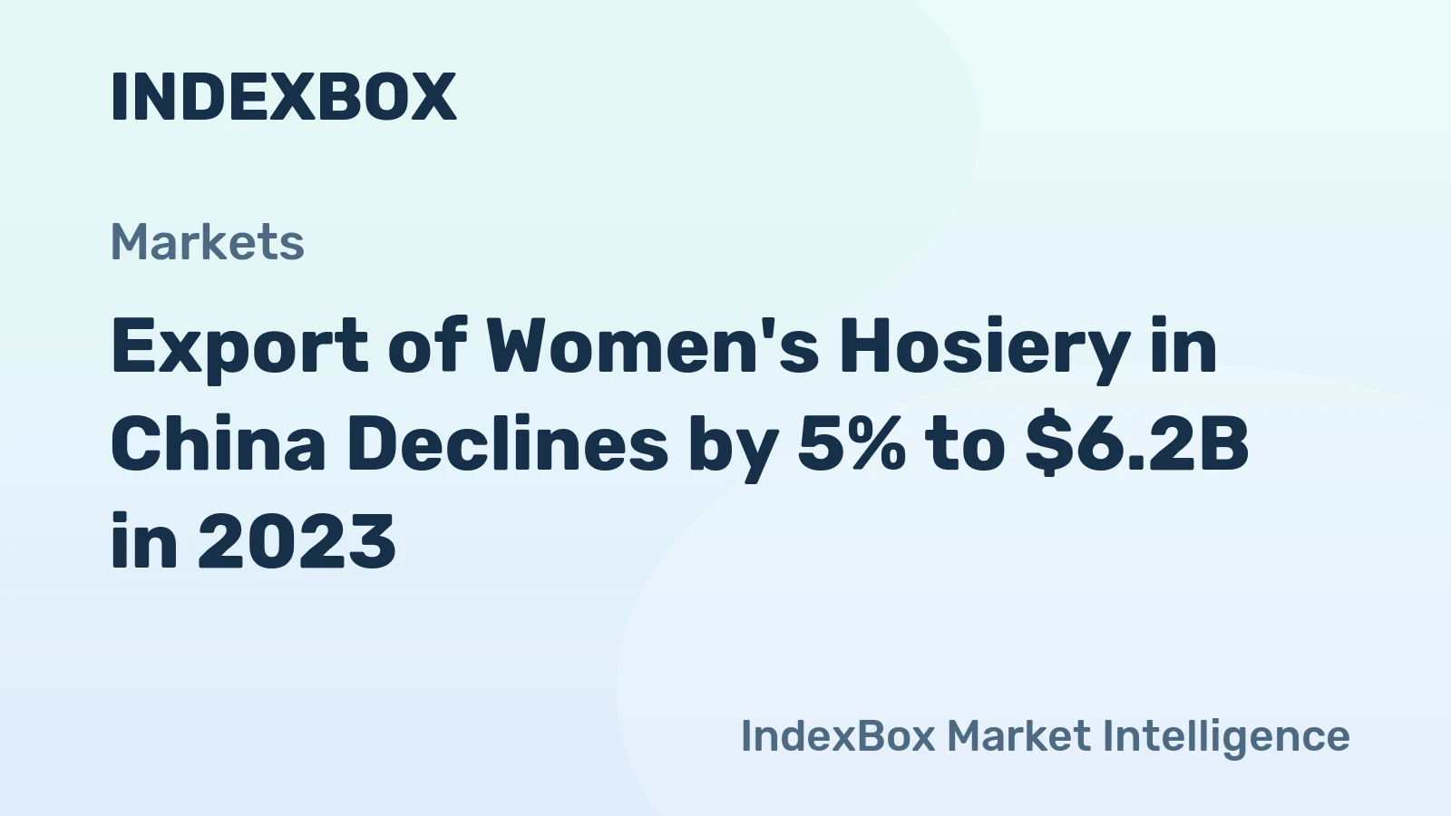 Export of Women's Hosiery in China Declines by 5% to $6.2B in 2023