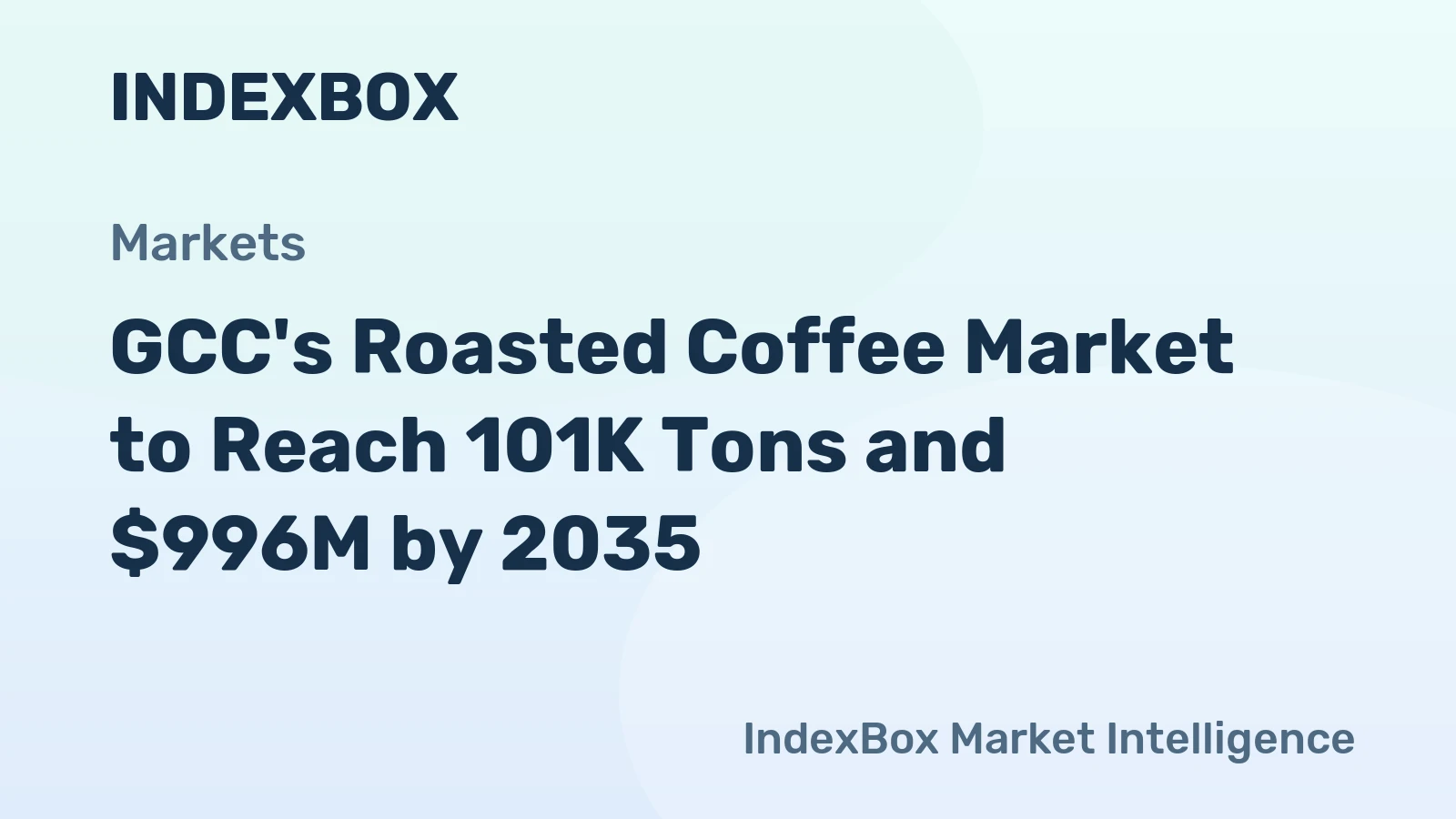 GCC's Roasted Coffee Market to Reach 101K Tons and $996M by 2035