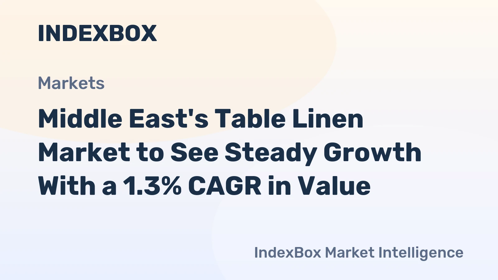 Middle East's Table Linen Market to See Steady Growth With a 1.3% CAGR in Value