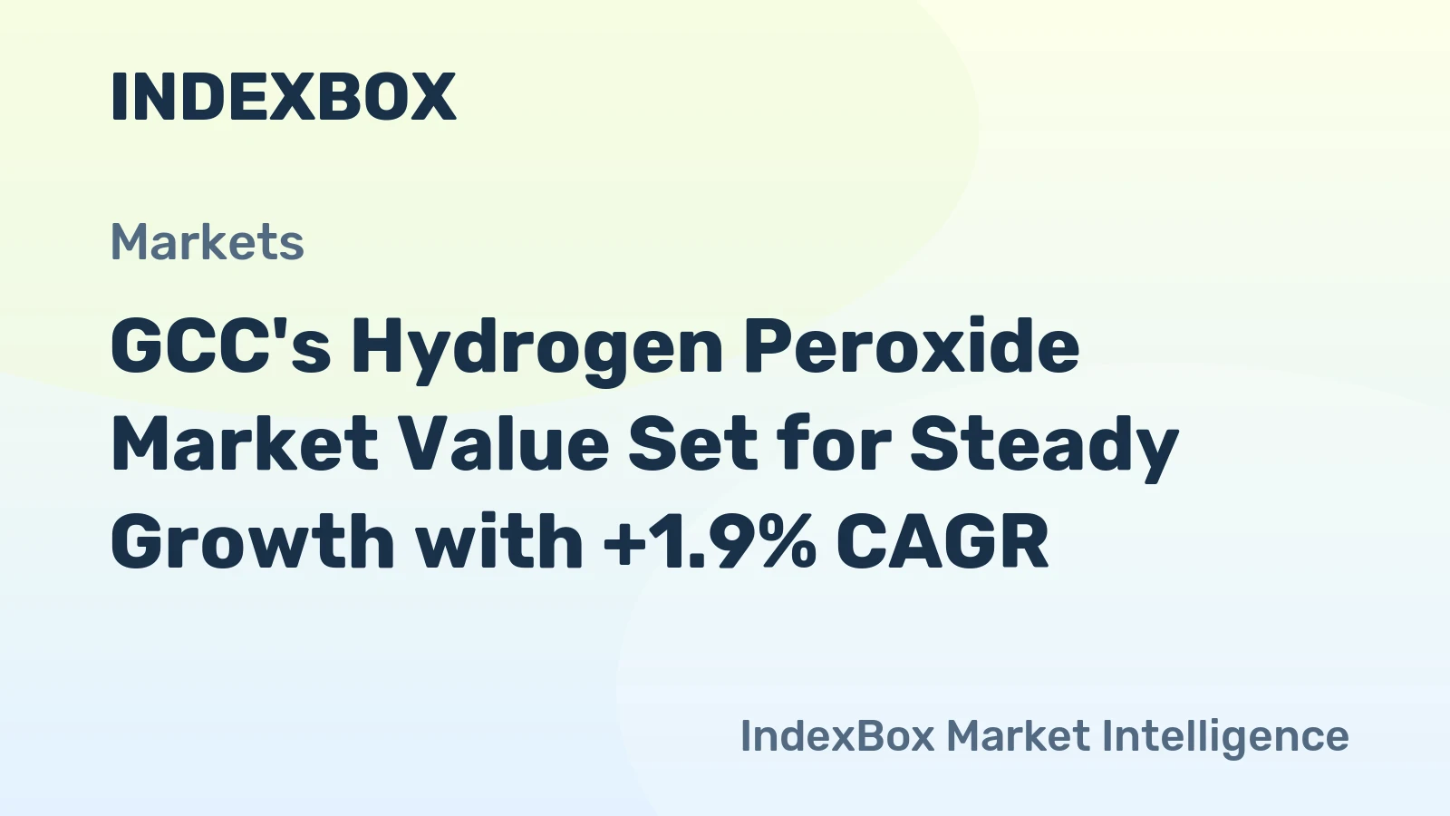 GCC's Hydrogen Peroxide Market Value Set for Steady Growth with +1.9% CAGR